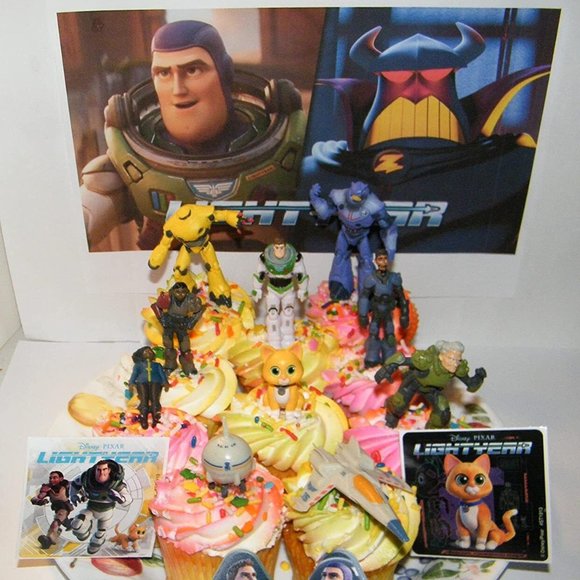 Disney | Party Supplies | Lightyear Movie Cake Toppers Set Of 4 With 1 ...